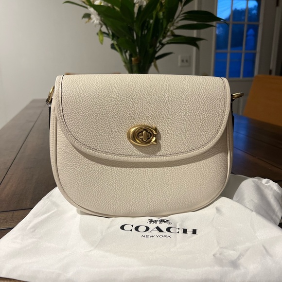 Coach | Bags | Coach White Crossbody Bag With Gold Hardware | Poshmark